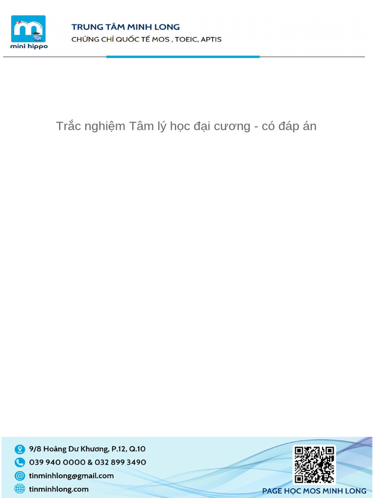 trac-nghiem-tam-ly-hoc-dai-cuong-co-dap-an (1) | PDF