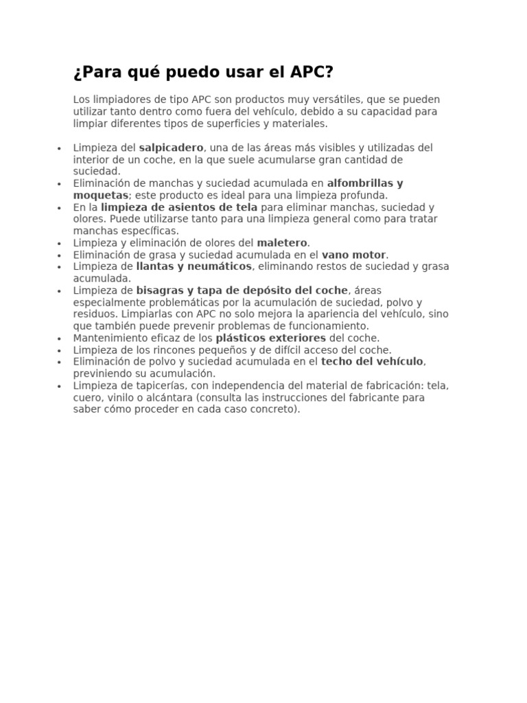 Para Qué Puedo Usar El APC | PDF