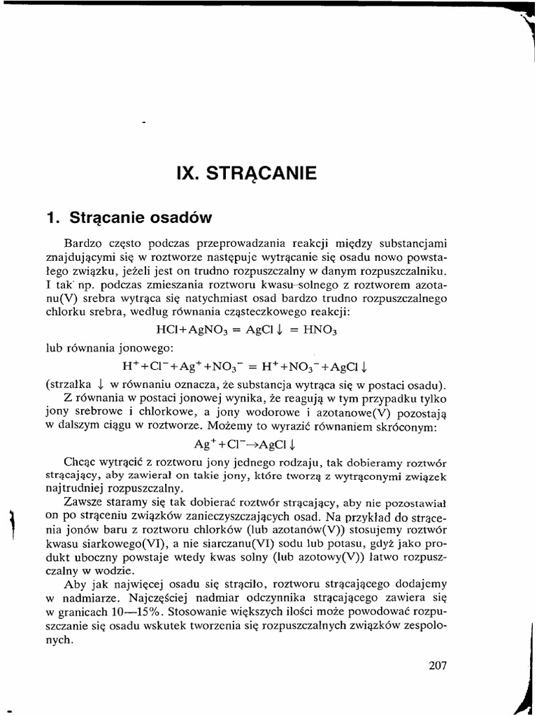 Strącanie Osadów Z Technika Lab. Modzelewski, Woliński | PDF