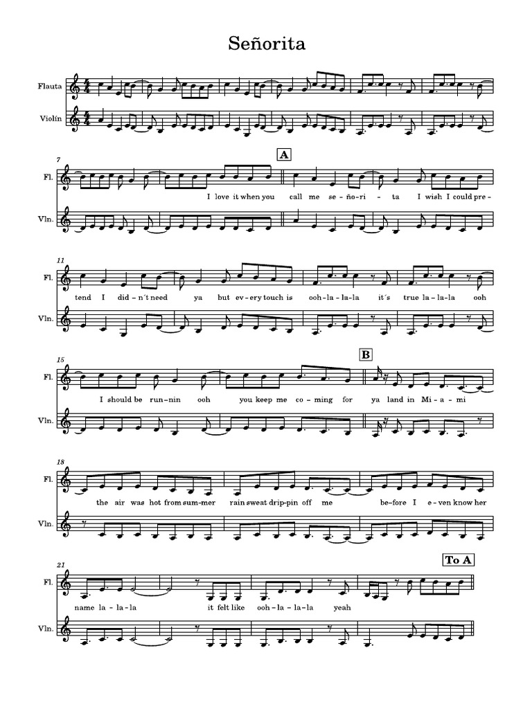 Señorita (Needs Work) | PDF