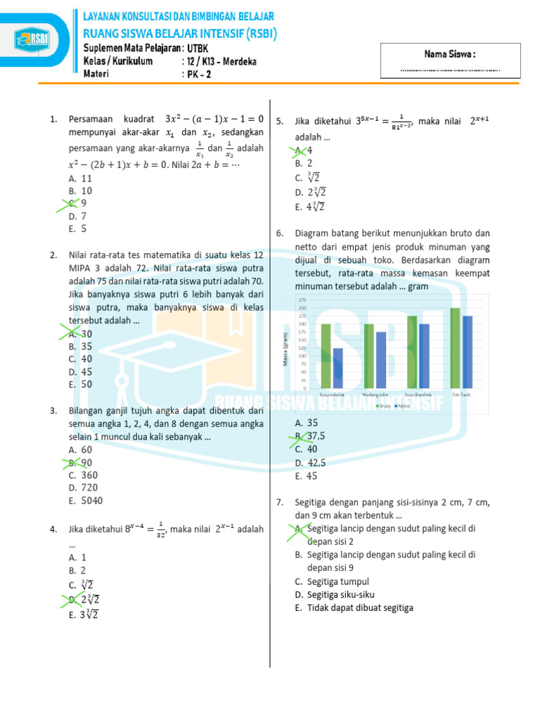 Latihan UTBK 2025 PK Batch 2 | PDF