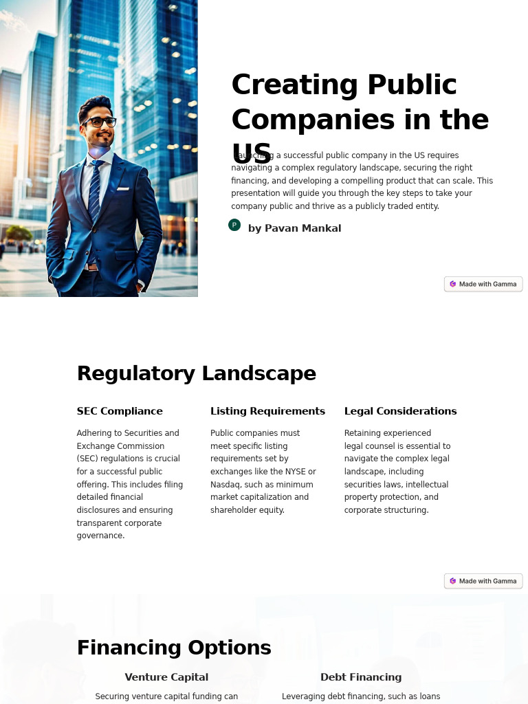 Taking Your Company Public in the US | PDF | Securities (Finance ...