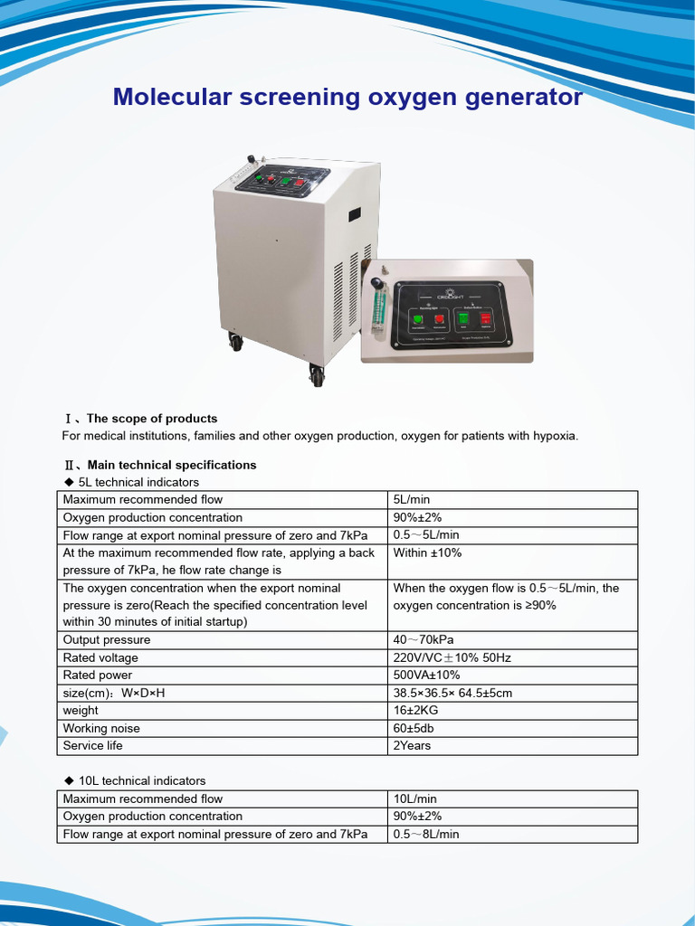 Molecular Screening Oxygen Generator. | PDF | Oxygen | Atmosphere Of Earth