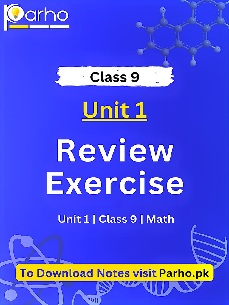9th Math Unit 1 Review Exercise | PDF