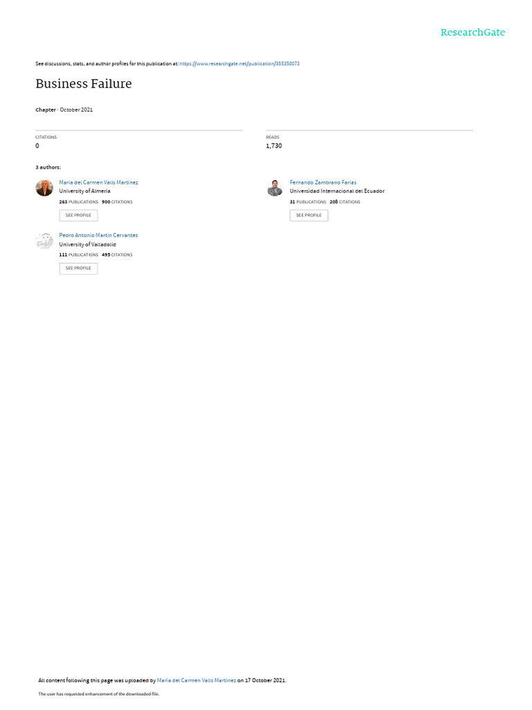 Understanding Business Failure Factors | PDF | Bankruptcy | Statistics