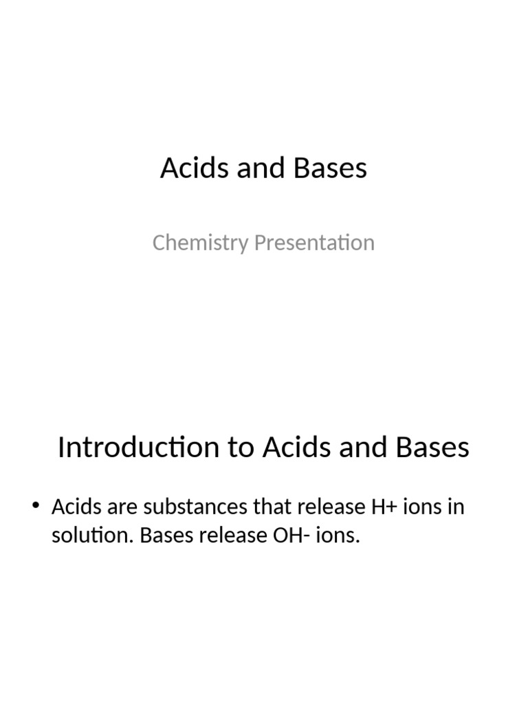 Acids and Bases | PDF