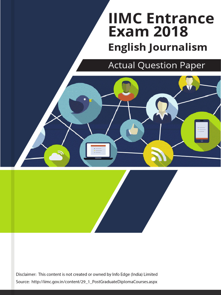 Pyq2 ..... 2018 Eng Journalism Iimc | PDF