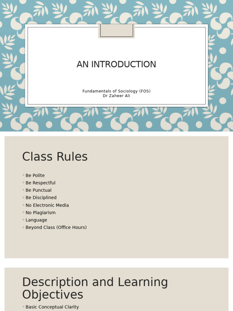 Introduction to FOS | PDF