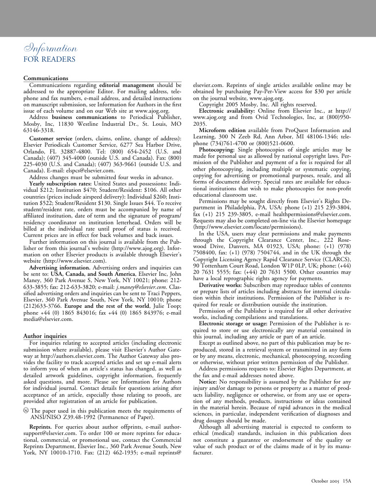 Information For Readers - Ymob | PDF | Elsevier