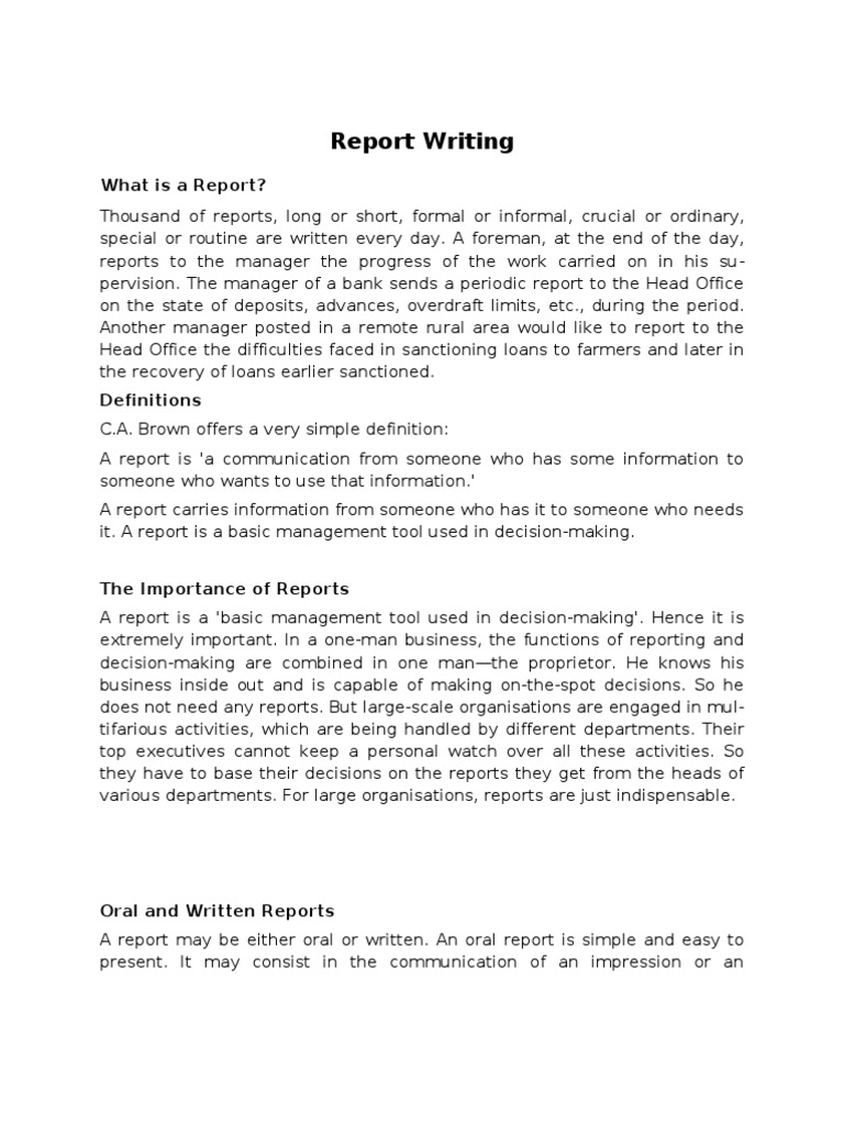 Report Writing | PDF | Committee | Data