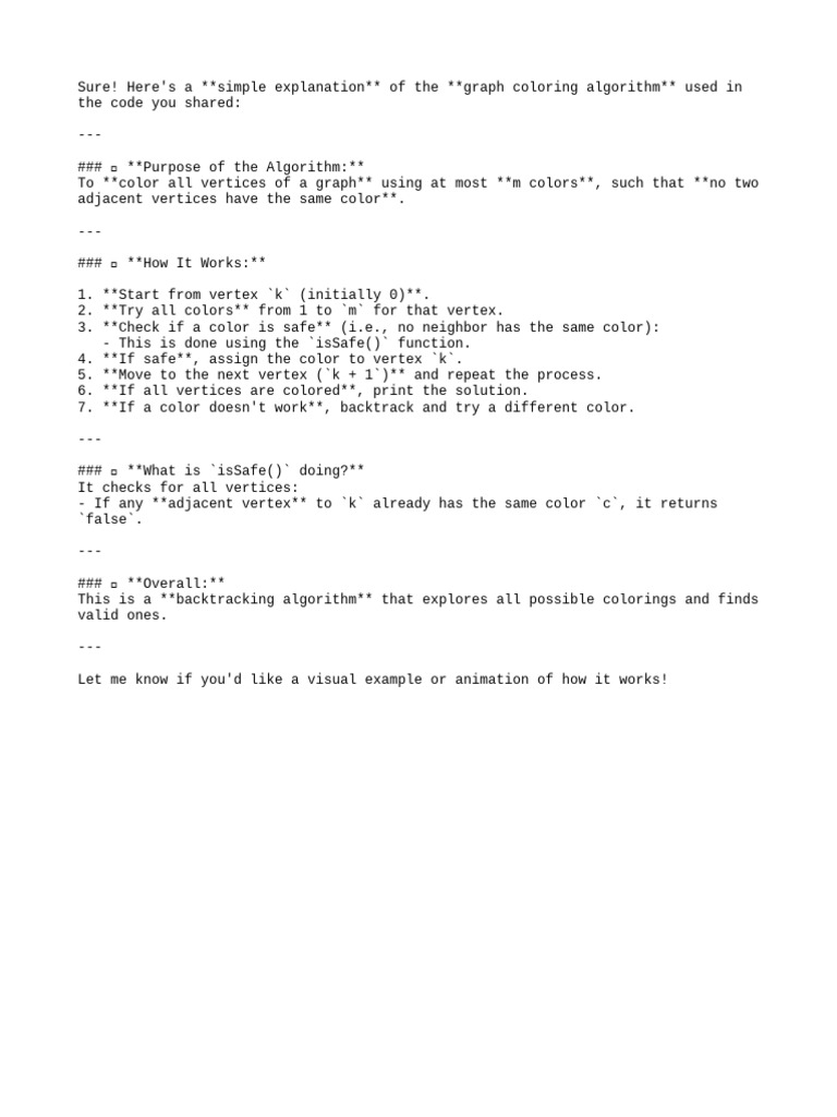 Purpose of The Algorithm | PDF