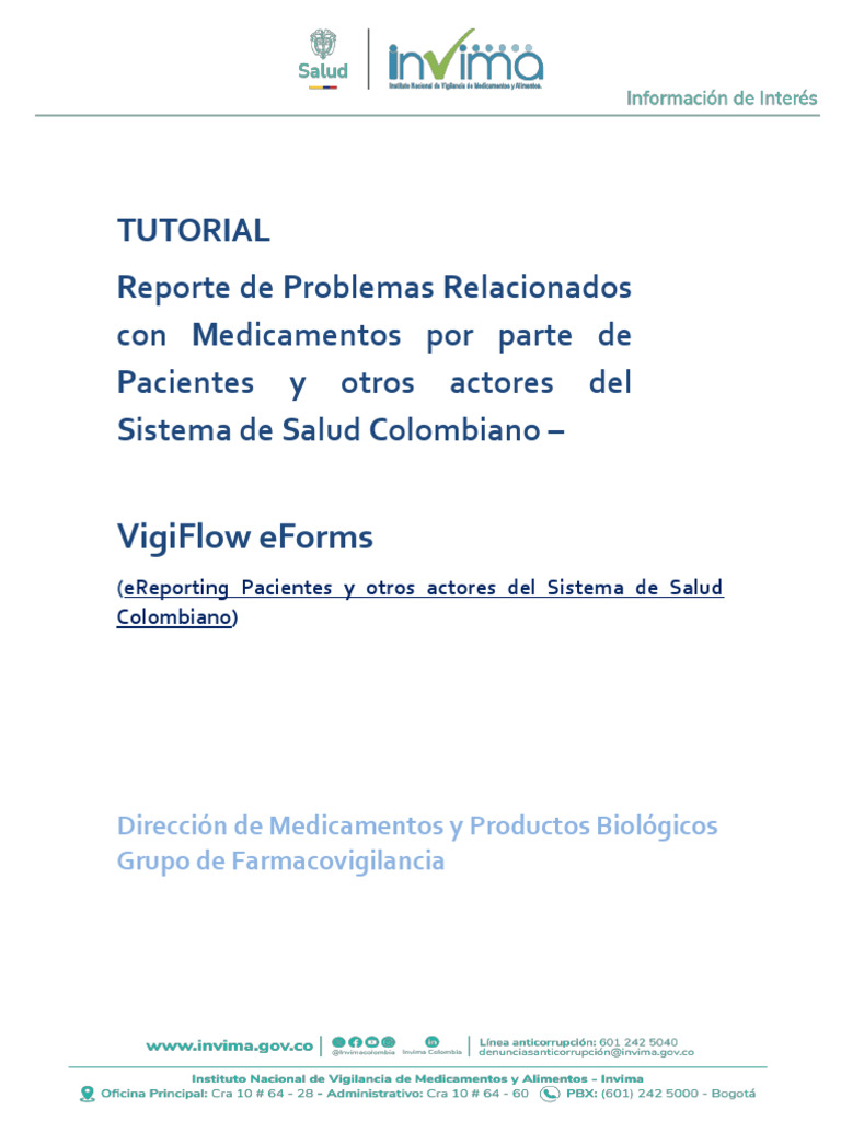 Tutorial E-Reporting VigiFlow (2025) | PDF | Farmacéutico | Medicamentos con receta