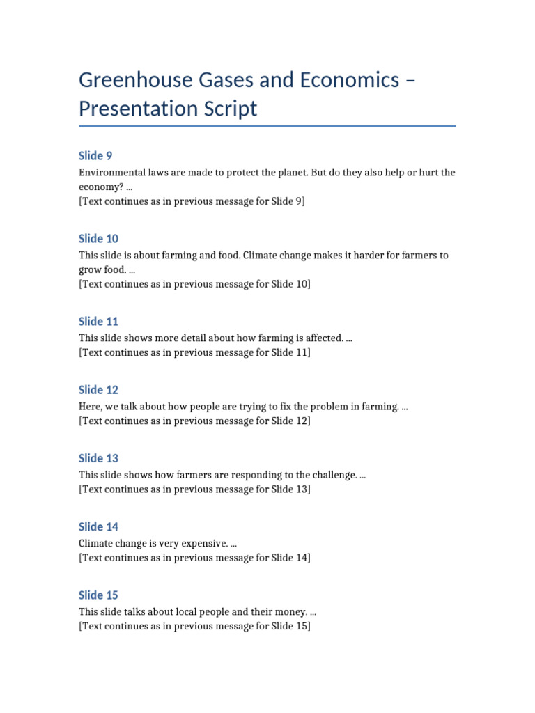 Greenhouse Gases Economics Slides 9 To 17 | PDF