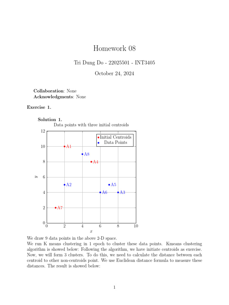 Machine Learning Homework 8 | PDF | Cluster Analysis | Spatial Analysis