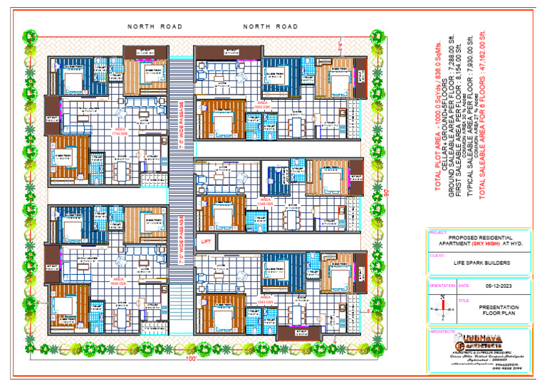 r3 Life Spark Builders 1000.0 Sqyds 100x90 Presentation Floor Plan 05 ...