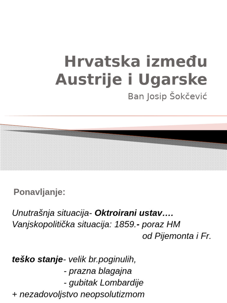 21.hrvatska Između Austrije I Ugarske 1 | PDF
