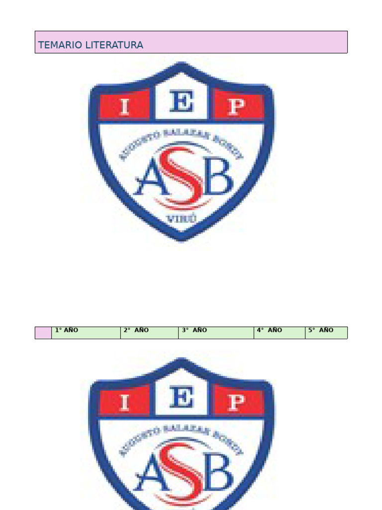 Temario Literatura Asb | PDF
