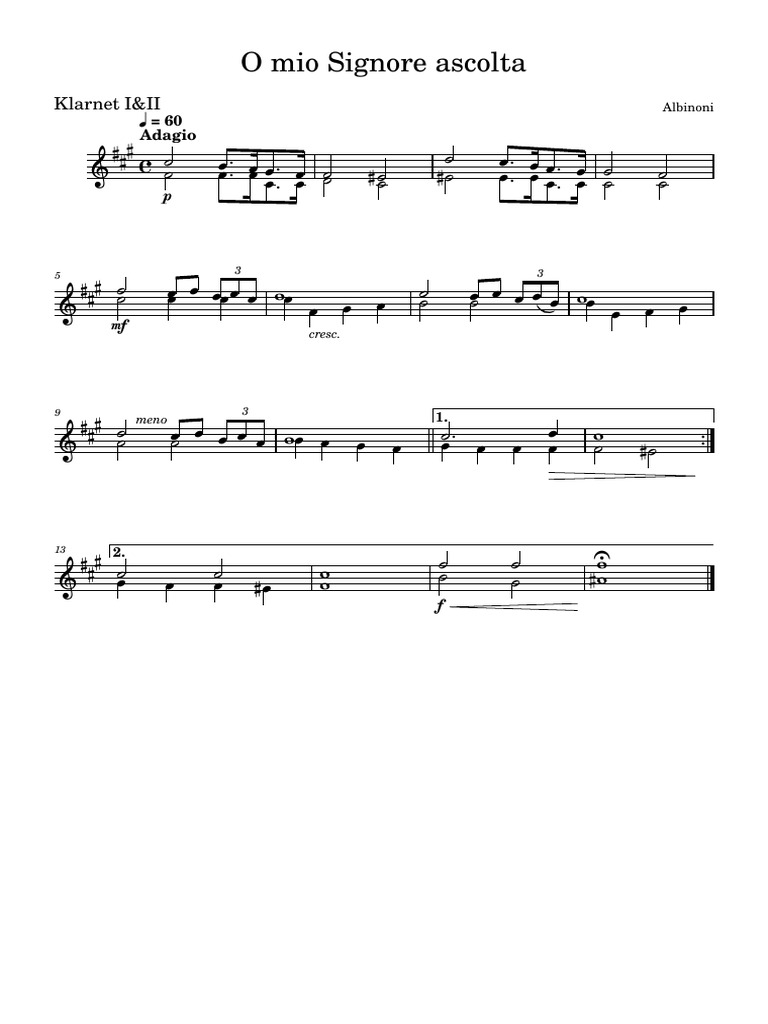 O Mio Signore Ascolta | PDF