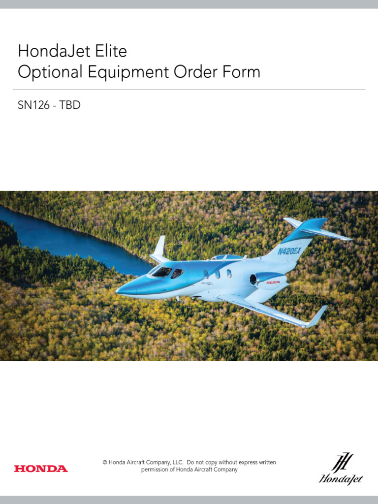 ELITE Aircraft Options Order Form | PDF | Avionics | Flight Recorder