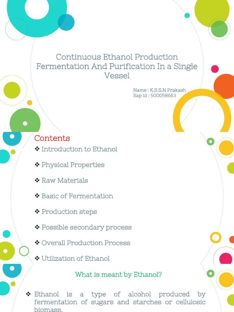 Ethanolproduction 180227155951 | PDF | Ethanol | Fermentation