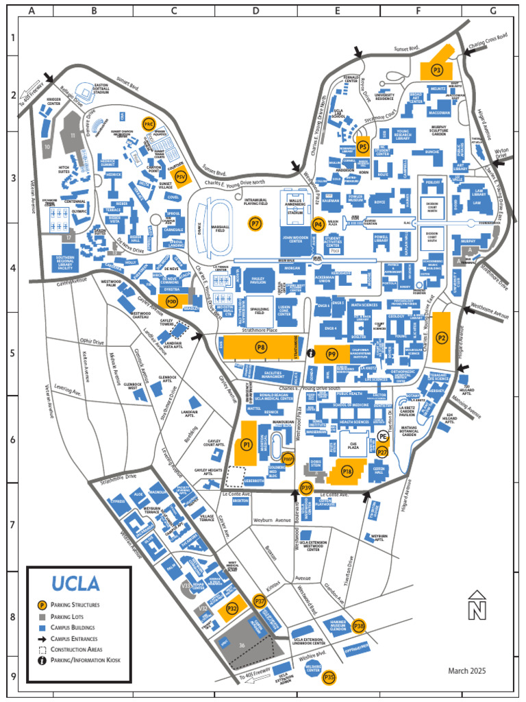 UCLA Campus Parking and Building Map | PDF