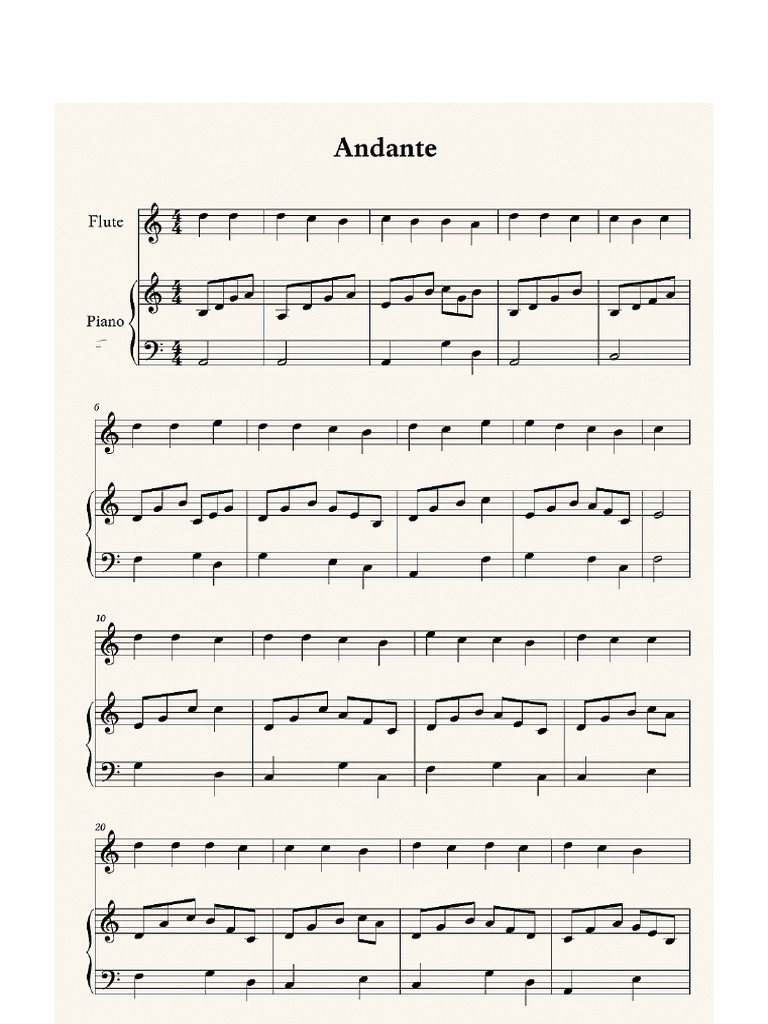 Andante Flauta Piano | PDF