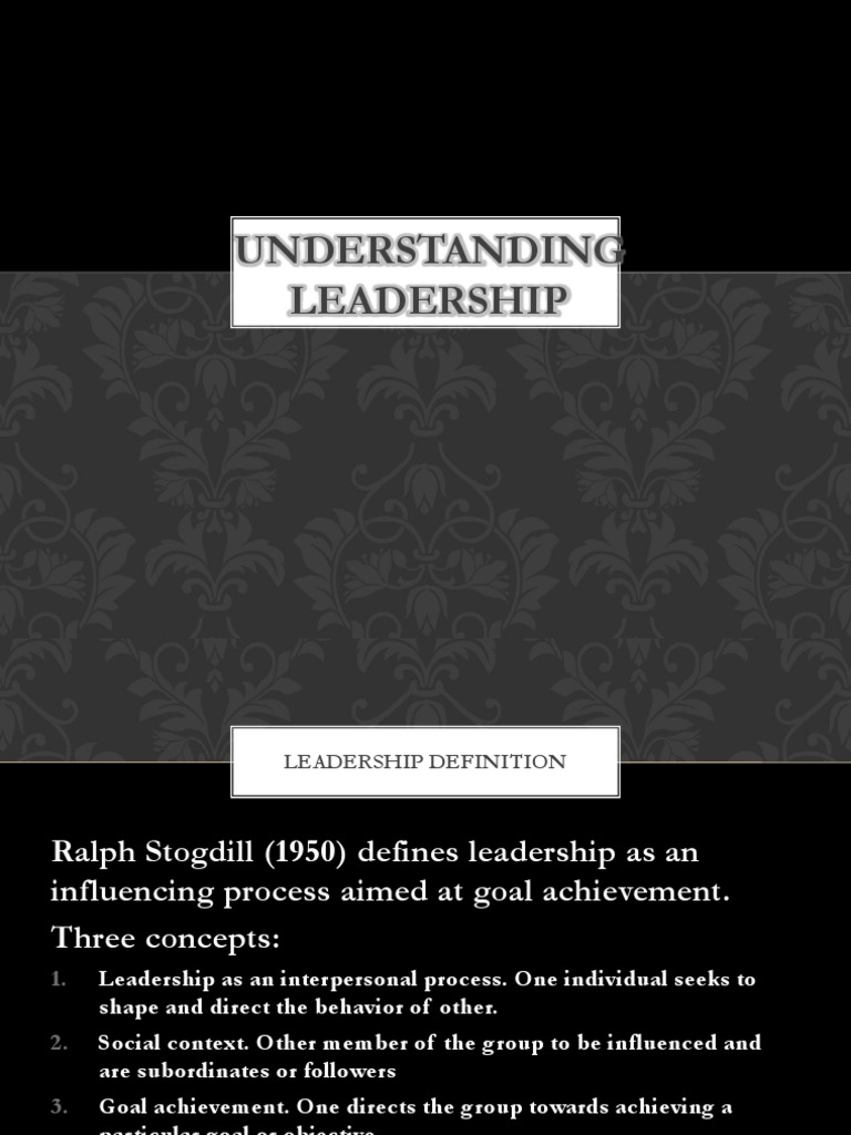 Understanding Leadership | PDF | Leadership | Psychology