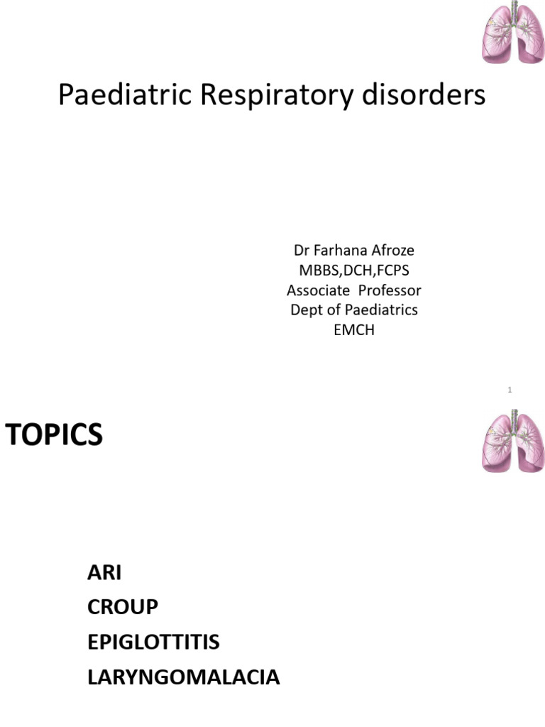 Paediatric Respiratory CL, 01 (1) (2) 2 | PDF | Cough | Respiratory ...