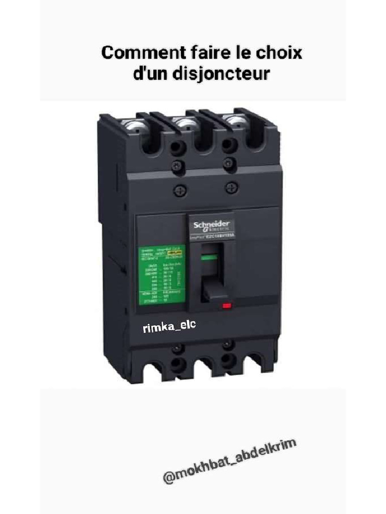 Comment Faire Le Choix d'Un Disjoncteur | PDF
