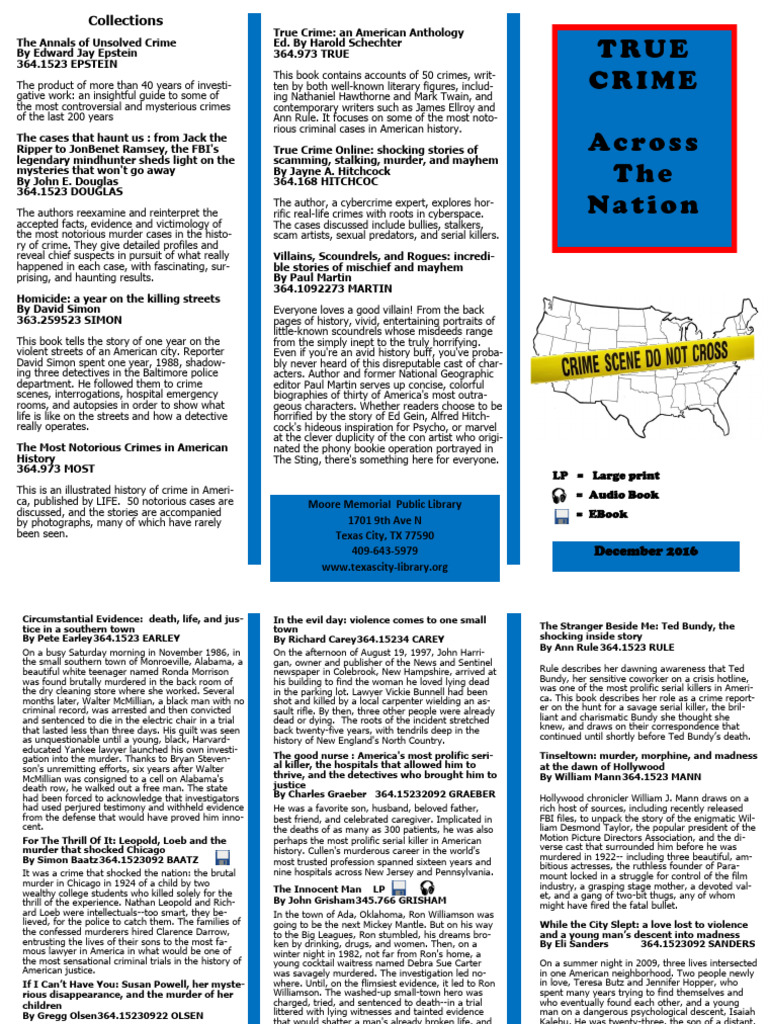 True Crime Across The Nation (January 2017) | PDF | Crimes | Crime ...