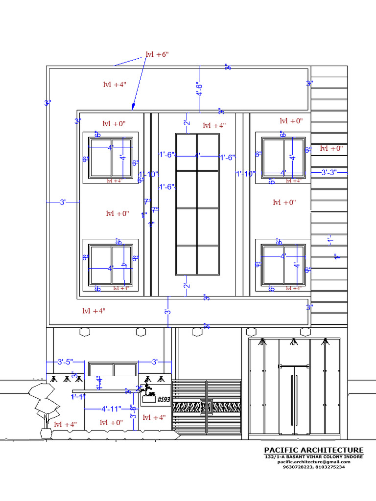 House Elevation Working Drawing | PDF
