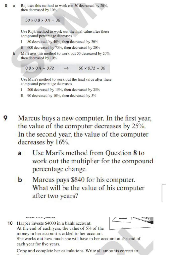 Percentages and Multipliers | PDF