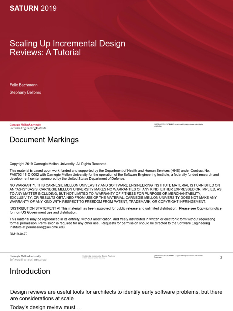 Scaling Up Incremental Design Reviews A Tutorial | PDF | Quality ...