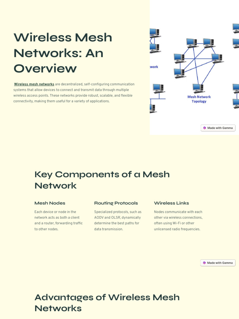 Wireless Mesh Networks an Overview | PDF | Computer Network | Wireless