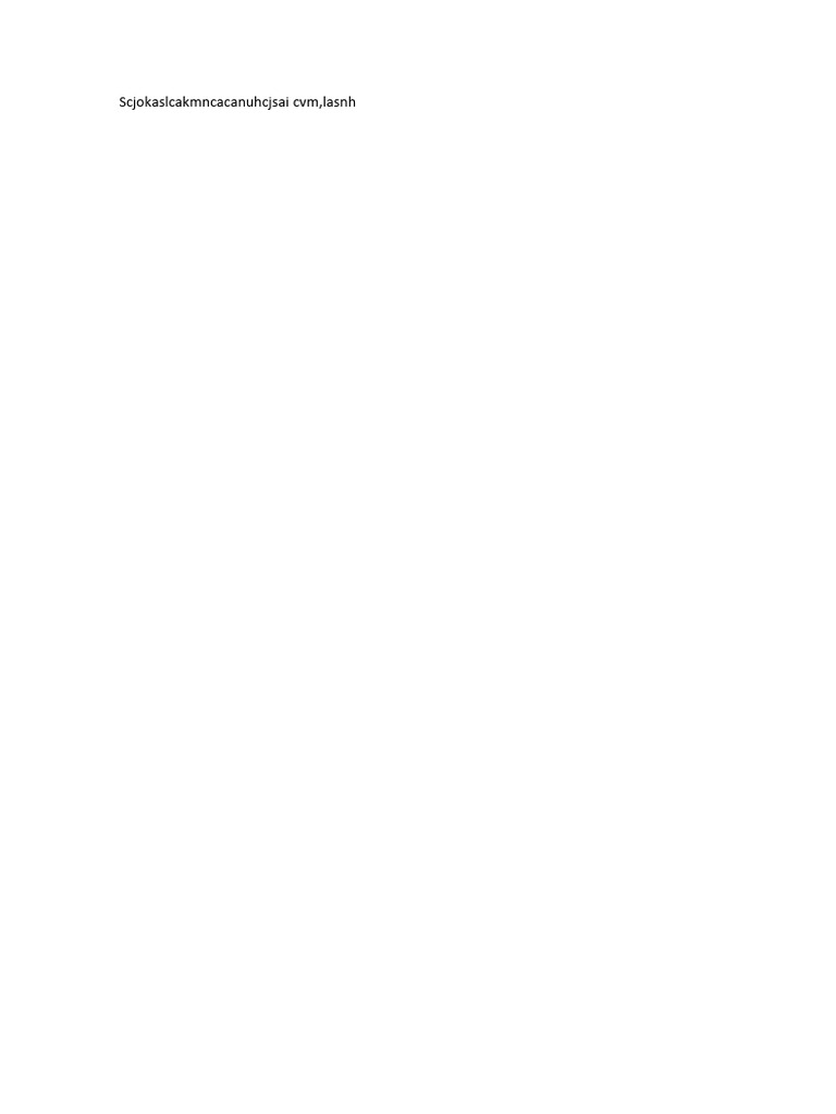 Scjokaslcakmncacanuhcjsai cvm | PDF