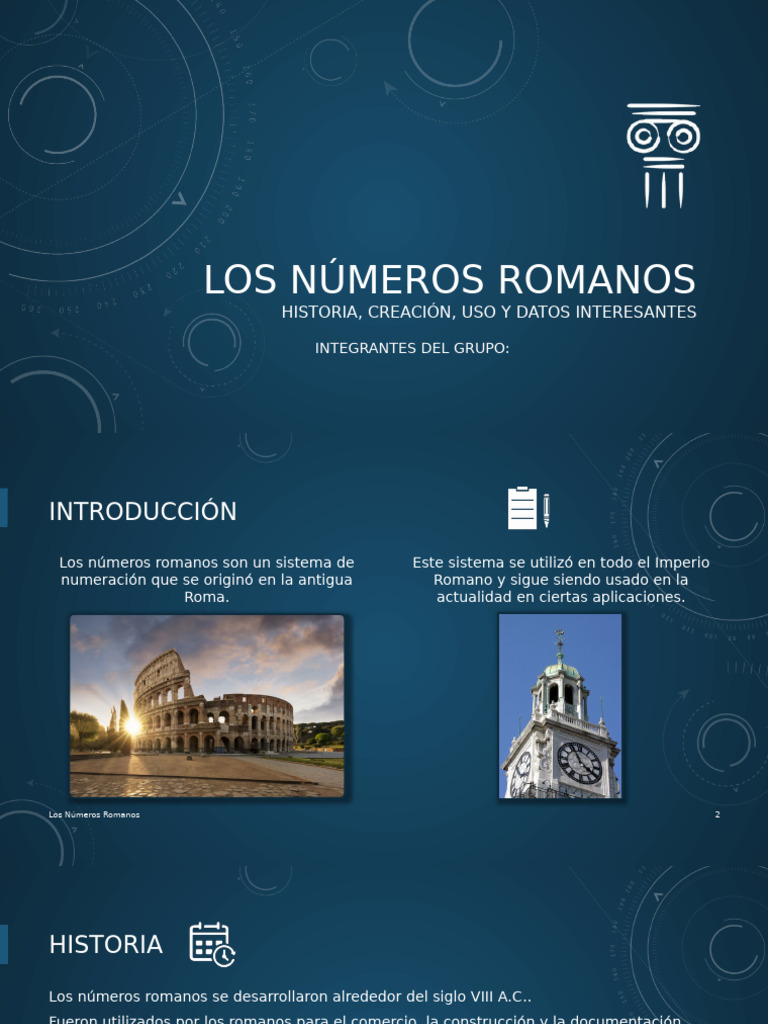 Historia y Uso de Números Romanos | PDF | Notación | Notación Matemática
