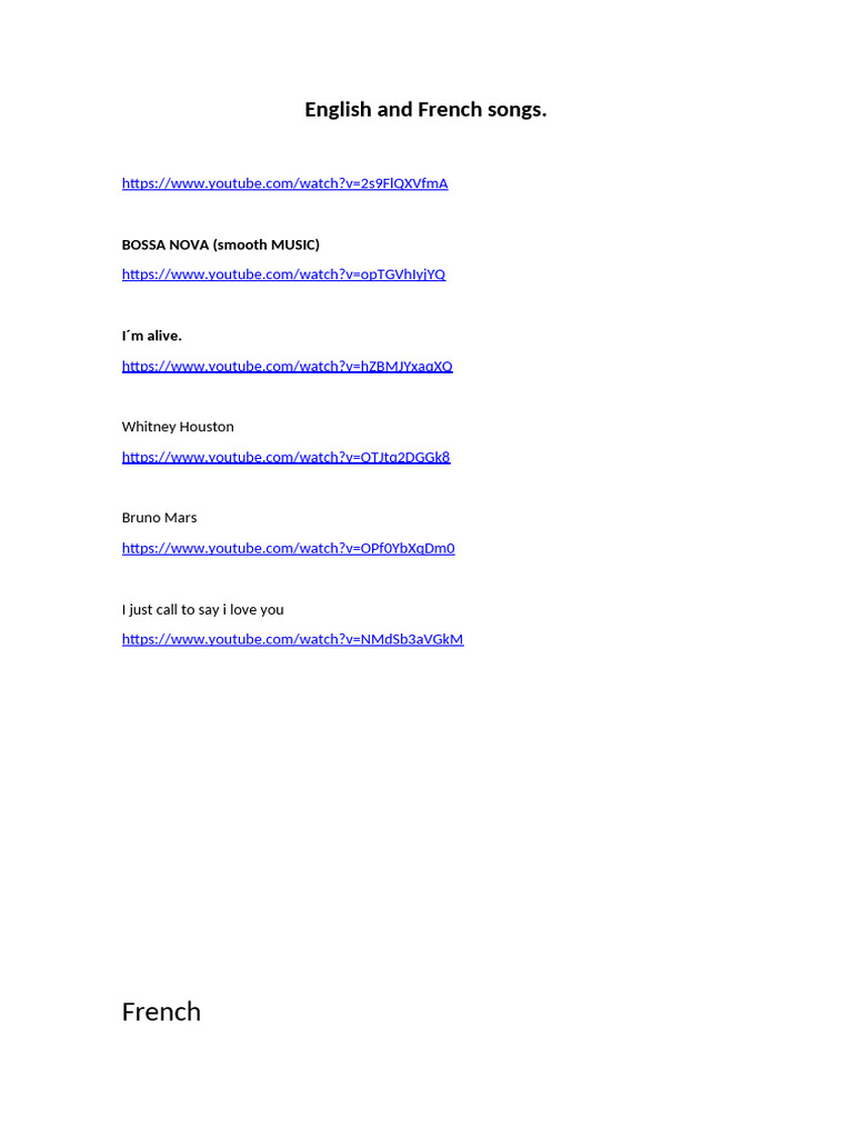 English_and_French_songs | PDF