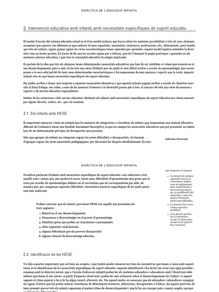 Infants Amb NEE | PDF