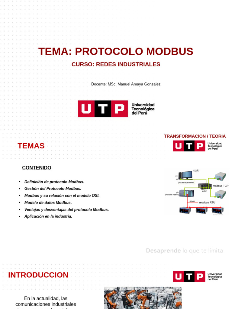 Modbus PPT | PDF | Controlador lógico programable | Ingeniería Informática