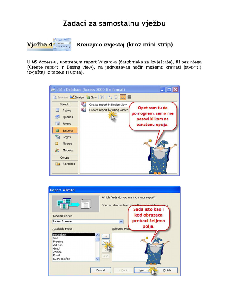 Zadaci Za Samostalnu Vjezbu ACCESS4 | PDF