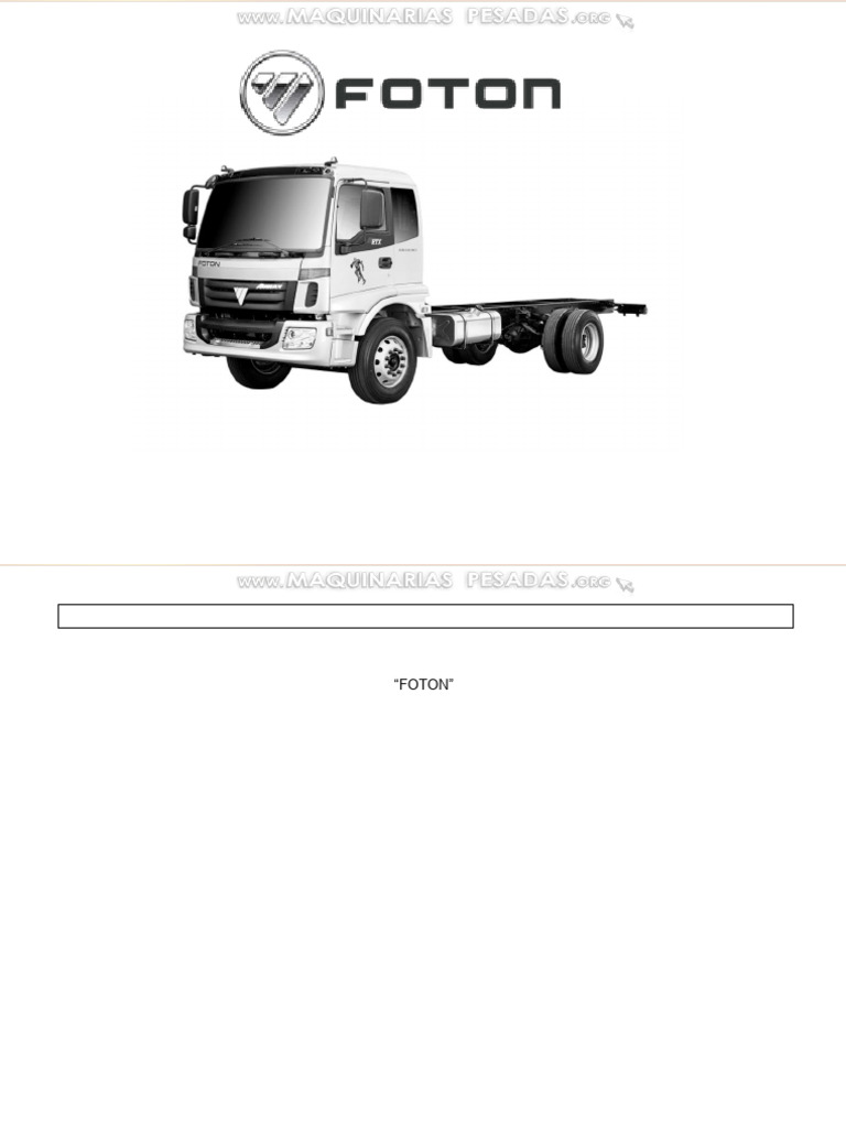 Manual de Operación Camión Foton Auman | PDF | Cambiar | Camión