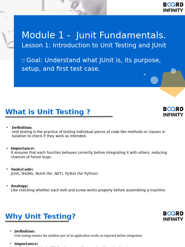 Board Infinity _ JUnit | PDF | Unit Testing | Logistics