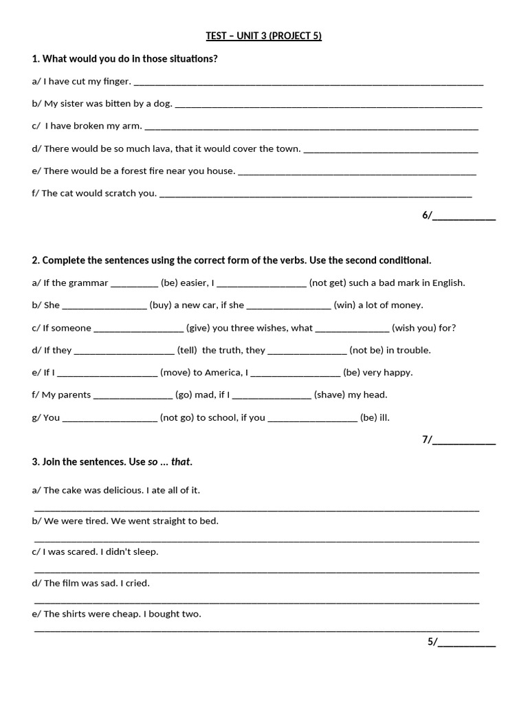 Test - Project 5 (Unit 3) | PDF | Language Mechanics | Linguistic Typology