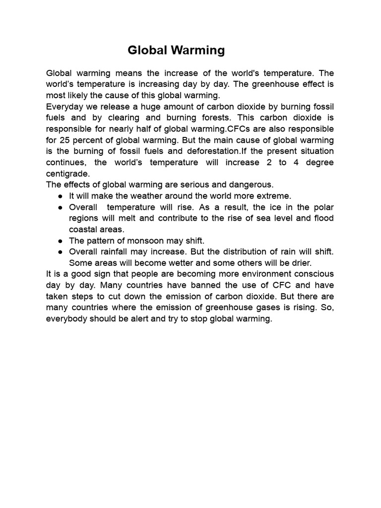 Global Warming | PDF