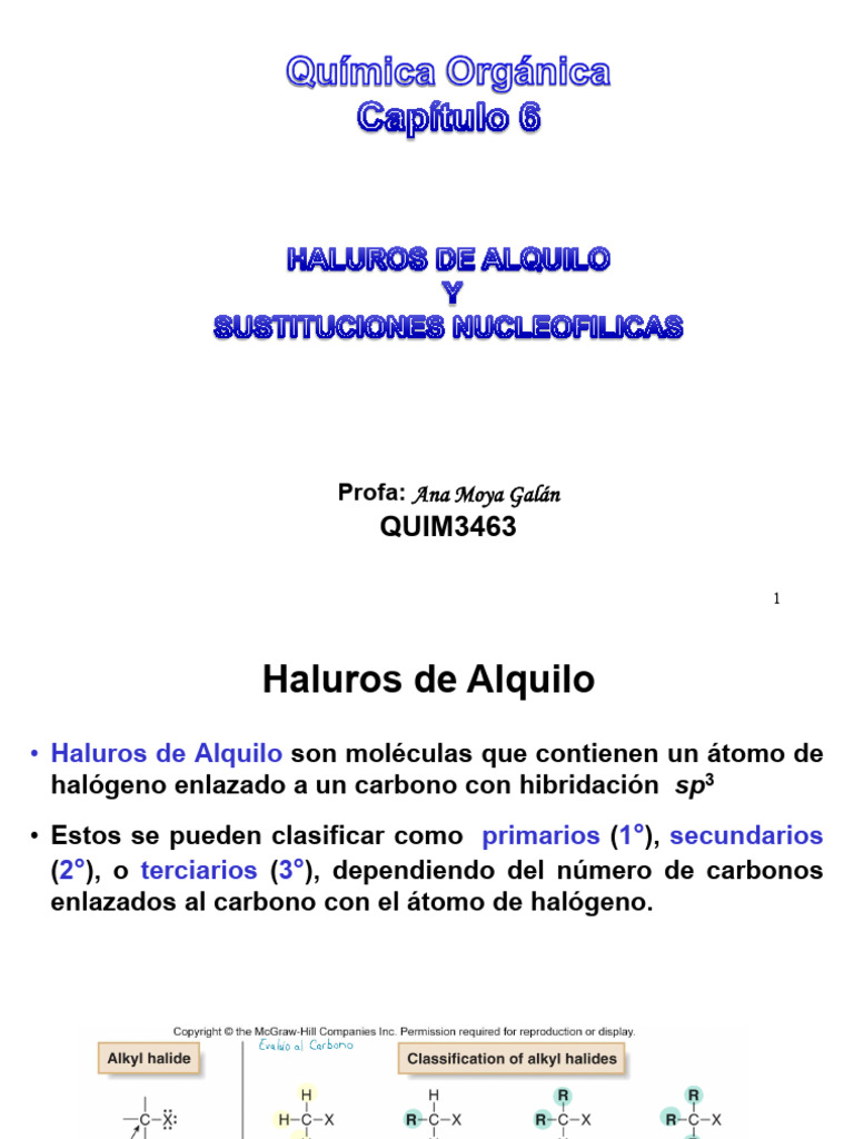 Haluros de Alquilo y Sustituciones Nucleofílicas | PDF | Enlace químico ...