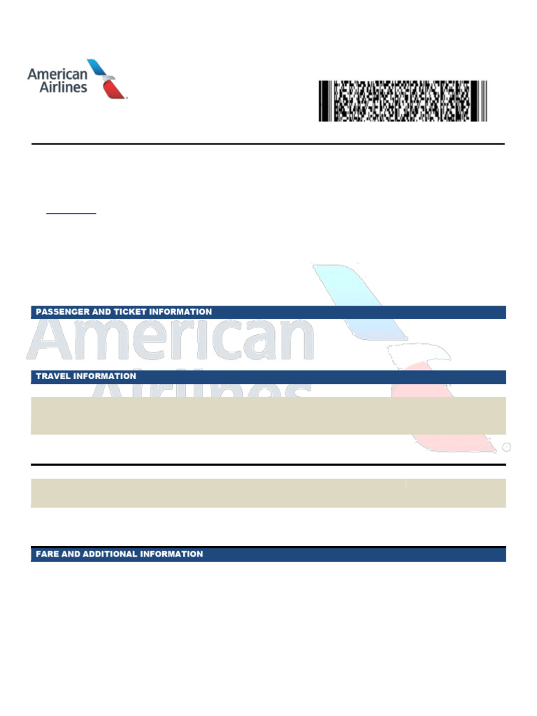 Flight Ticket American Airlines Alxender Zang | PDF | Aviation | Airlines