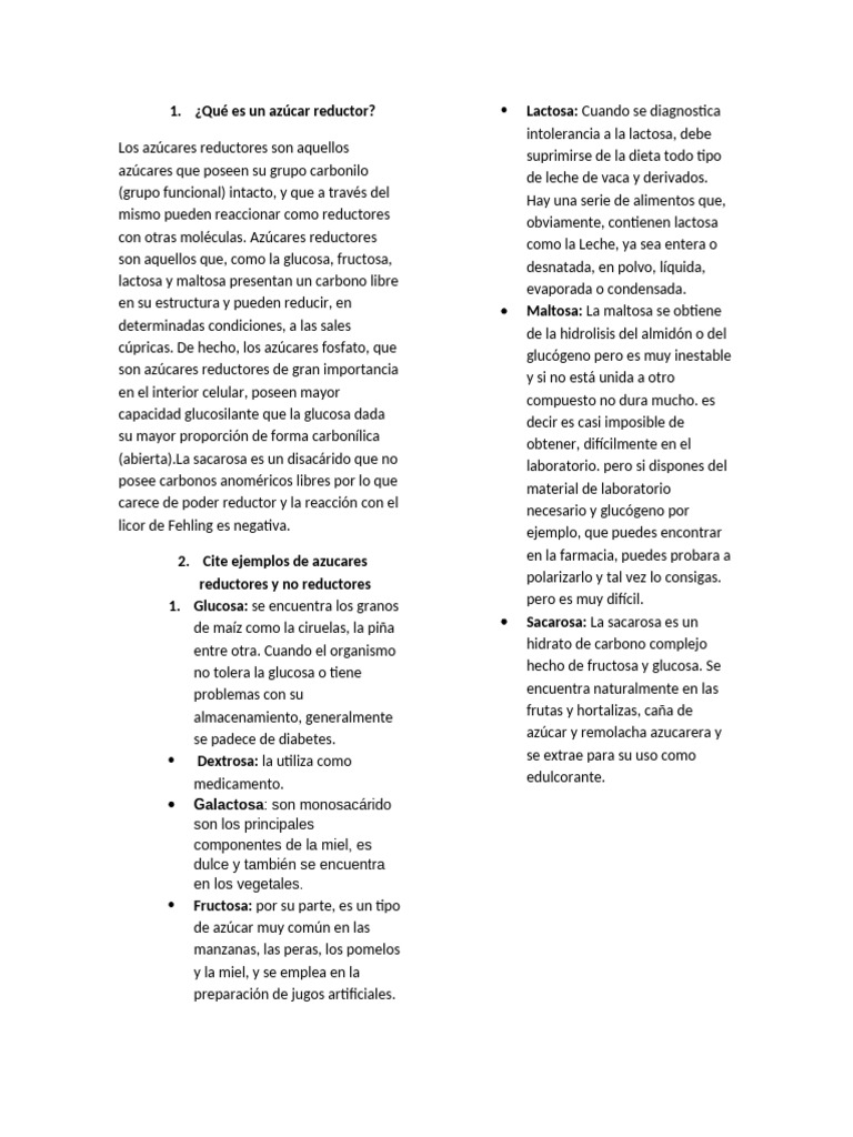 Cuestionario de biologia | PDF | Carbohidratos | Glucosa