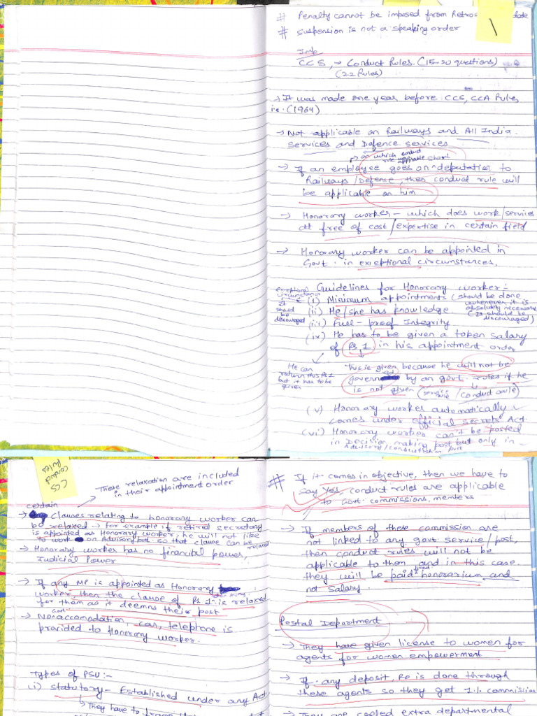 Conduct Rule - Aspirant Shared Class Notes | PDF