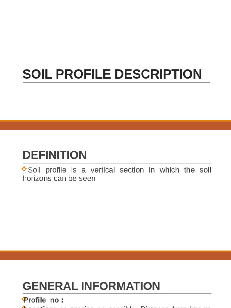 Soil Profile Description | PDF | Soil | Color