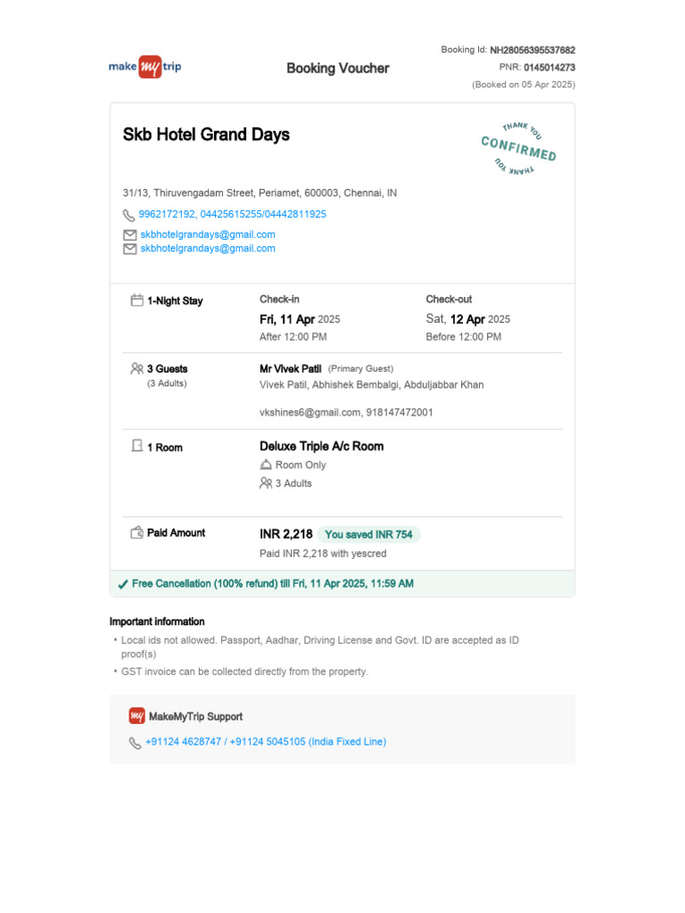 Trips Hotel DownloadETicket | PDF